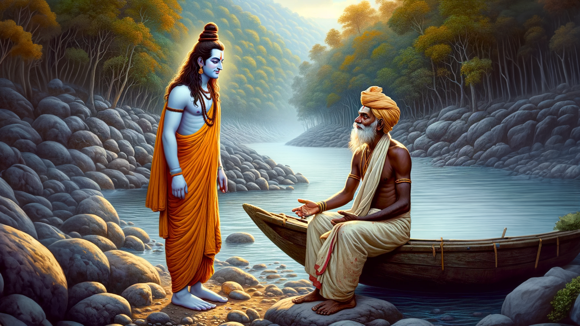 Kevat Ram Boat Ride - Ramayana Story - A True Devotee Enslaves God